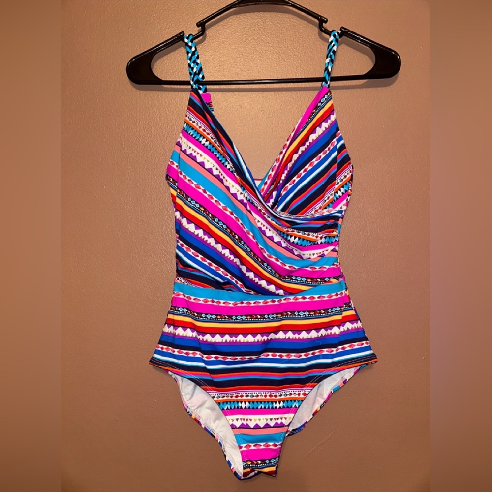 Anne Cole Womens Wrap Lingerie Maillot Multicolored *… - Gem
